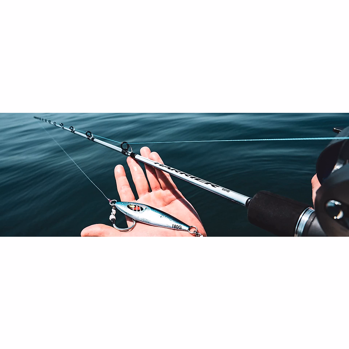 Daiwa HSP66MHB Harrier Slow Pitch Jigging Series, Sections= 1, Line Wt.= 40Lb Braid, Lure Weight= Up to 300G