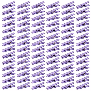 Clothes Pins Baby Shower Clothespin Favors Pink Girl Blue Boy Party Game Purple Clothespin（48PCS (Purple)