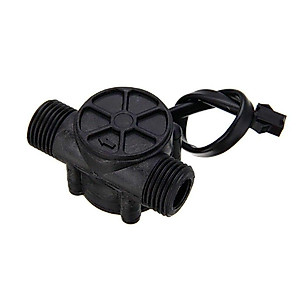 DAOKI 2Pcs Water Flow Sensor 1-30L/min 1/2" Control Fluid Flowmeter Switch G1/2 Counter 1-30L/min Meter for Arduino Flowmeter Measure Temperature Instrument