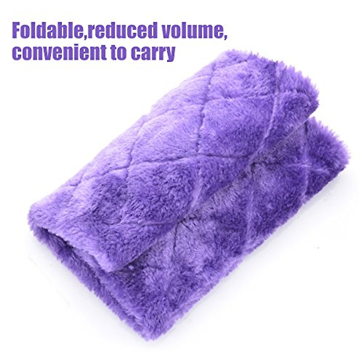 Winter Warm Bird Nest House Shed Hut Hanging Hammock Finch Cage Plush Fluffy Birds Hut Hideaway for Hamster Parrot Macaw Budgies Eclectus Parakeet Cockatiels Cockatoo Lovebird (M, Purple)