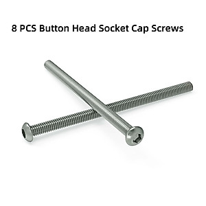 Fhome Universal Headboard or Footboard Hardware, 304 Stainless Steel Nuts and Bolts 4 inches, Bed Frame Bolts, Headboard Bolts, Bolts for Headboard to Frame, Footboard & Headboard Bolts and Nuts Kit