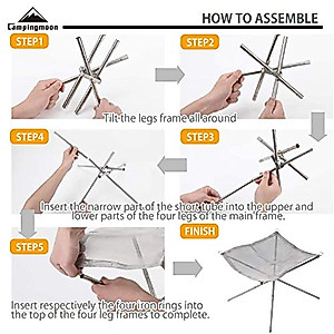 CAMPINGMOON Portable Mesh Fire Pit 16.5-inch with Carrying Bag SOLO-101(11.22" H)