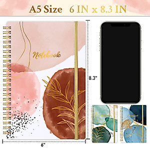 Notebook - 3 Pack A5 Lined Journal Notebooks, 8.3'' x 6'', Journal Notebook with Thick Paper, Classic College Ruled Notebooks for Office, School Supplies