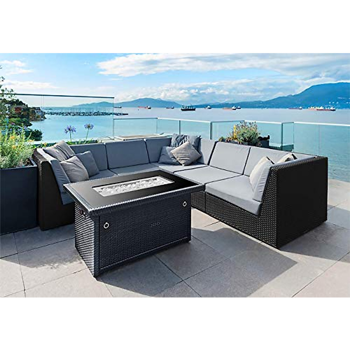 Outland Living Series 403-Slate Grey Fire Table, Slate Grey/50,000 BTU