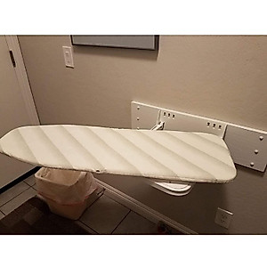 Heavy Duty Ironing Board 37.40"x11.80" Extreme Stability Wall Mount Ironing Board Professional Space Saving Folding Ironing Board with Heat Resistant Cover for Home Laundry Room Dorm White and Grey