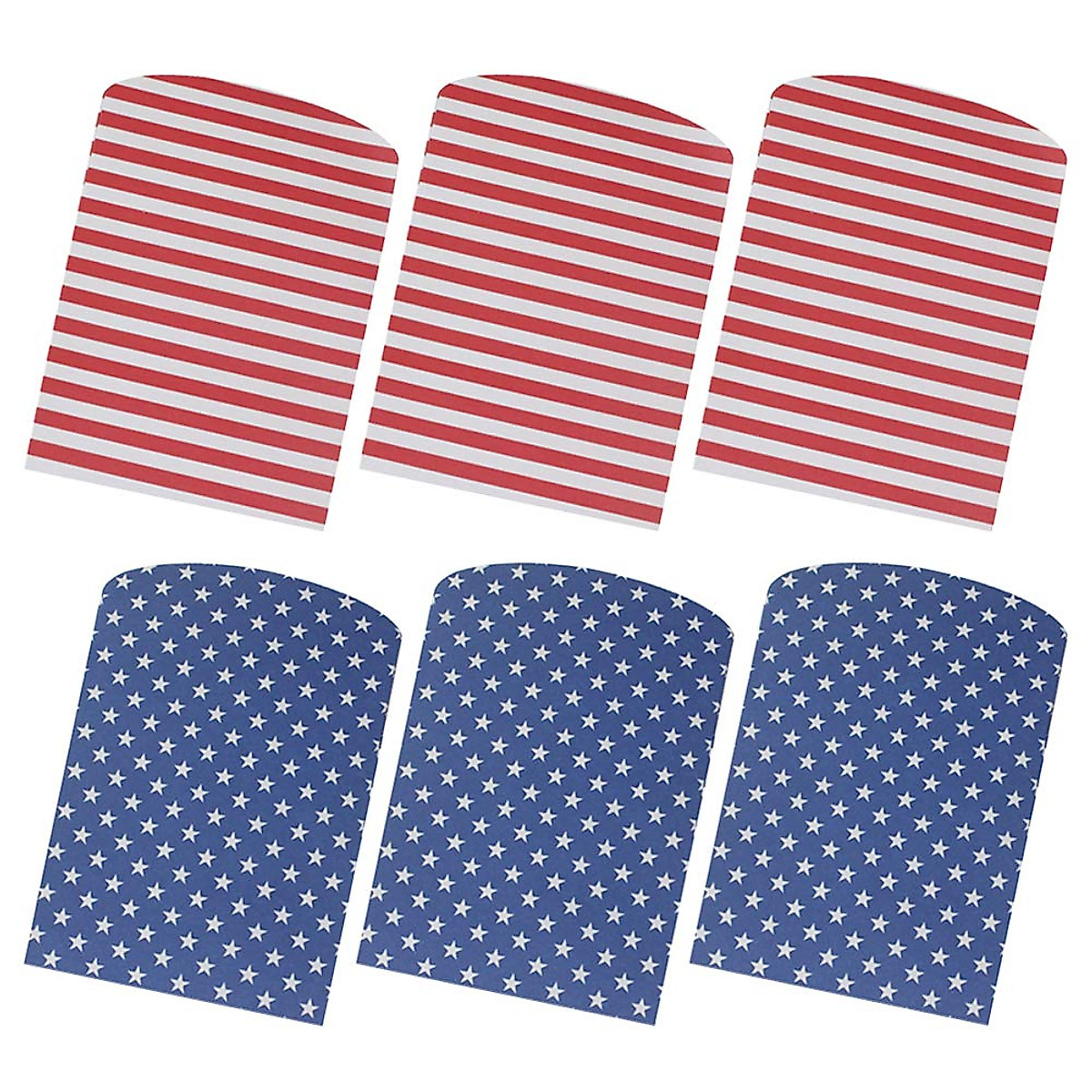 48pcs American Flag Candy Bags Disposable Party Flatware Organizers Americana Decor Paper Cutlery Pouches Fork Dinner Table Decor Cutlery Pocket Utensils Dining Table Travel