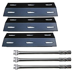 Hisencn Repair Kit Replacement for Ducane 3 Burner 17" 3100, 3200, 3400, 30400040, DUCHD1, 30500048, 30500602, DUCHP1 Gas Barbecue Grill Pipe Burner Tube, Heat Plate Tent Shield, Burner Cover