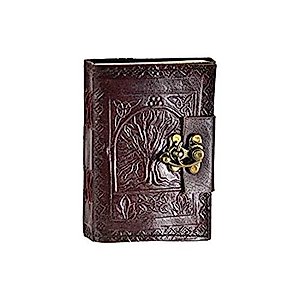 Leather Celtic Tree of Life Book of Shadows Blank Spell Book Wicca