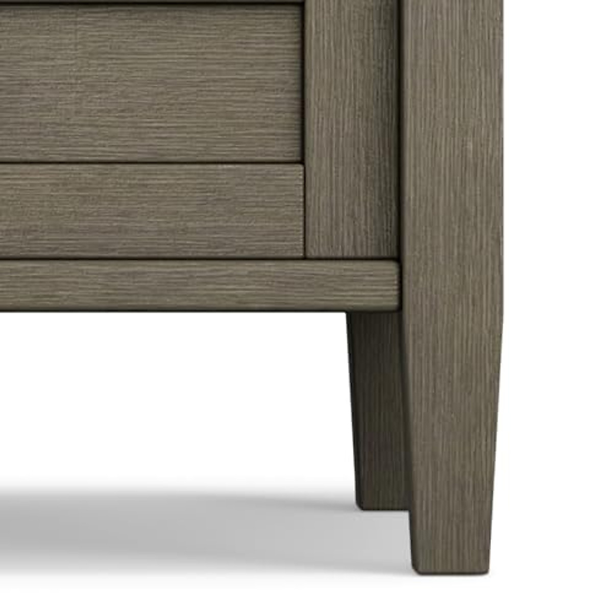 SIMPLIHOME Warm Shaker SOLID WOOD 20 inch wide Rectangle Rustic End Side Table in Farmhouse Grey with Storage, 1 Drawer and 1 Shelf, for the Living Room and Bedroom