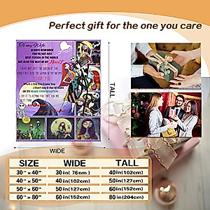 Gifts for Wife,to My Wife Throw Blanket Anniversary Romantic Gifts for Wife Birthday Gift from Husband,Before Christmas Blanket Gifts for Wife,50"x60"