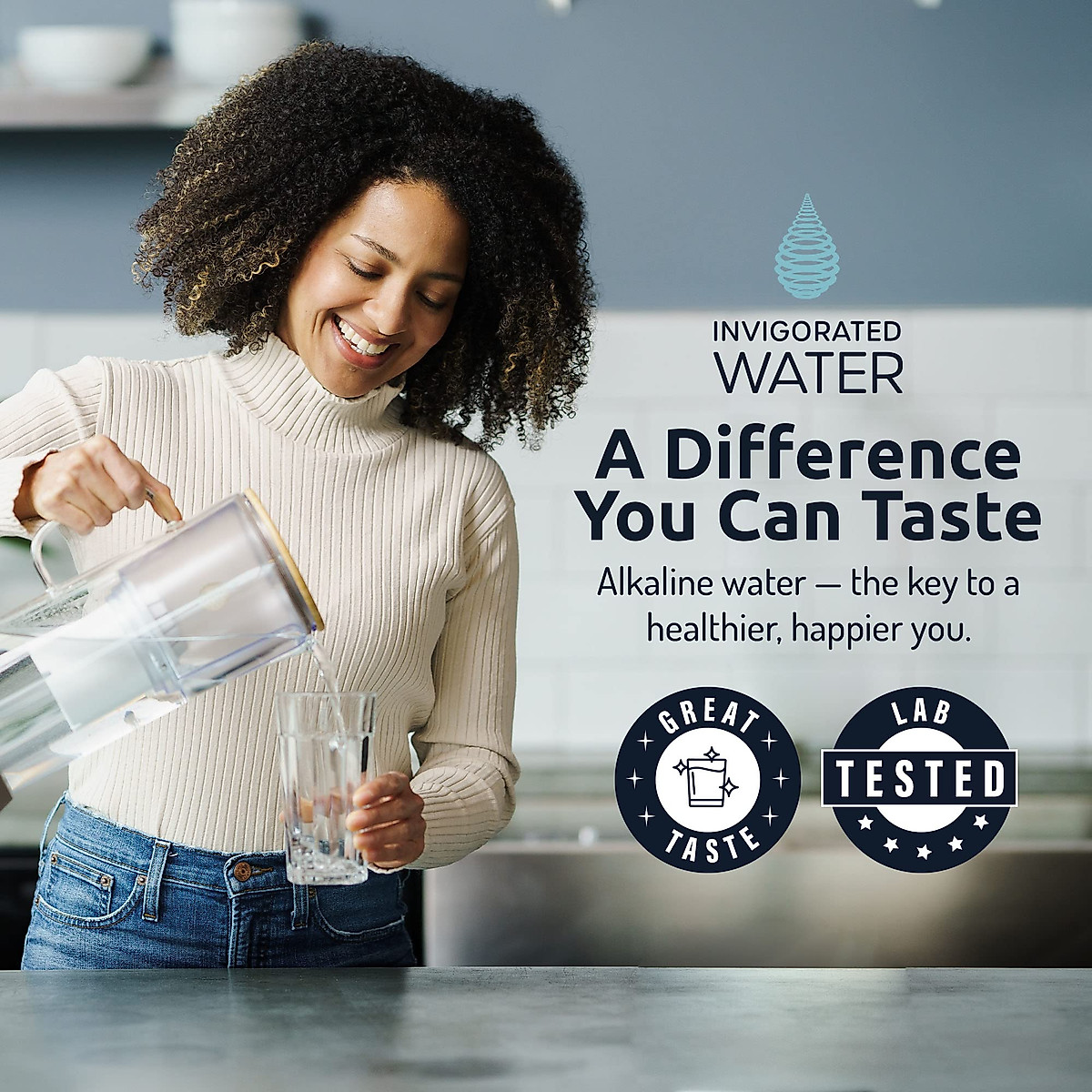 Invigorated Water pH Restore Glass Alkaline Water Pitcher - Plus PH001 3 Pack Replacement Filters + 1Pk PH002 UF Membrane Filter Bundle