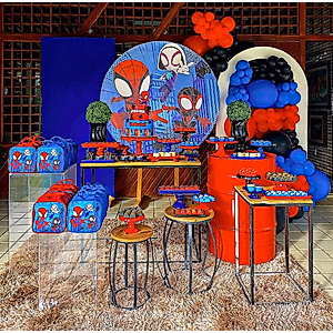 Spider Theme Party Decoration Balloon Garland Set,Spider Birthday Party Supplies,Foil and Latex Balloons for Spider Theme Party Decorations Kids Baby Shower Birthday Party Supplies