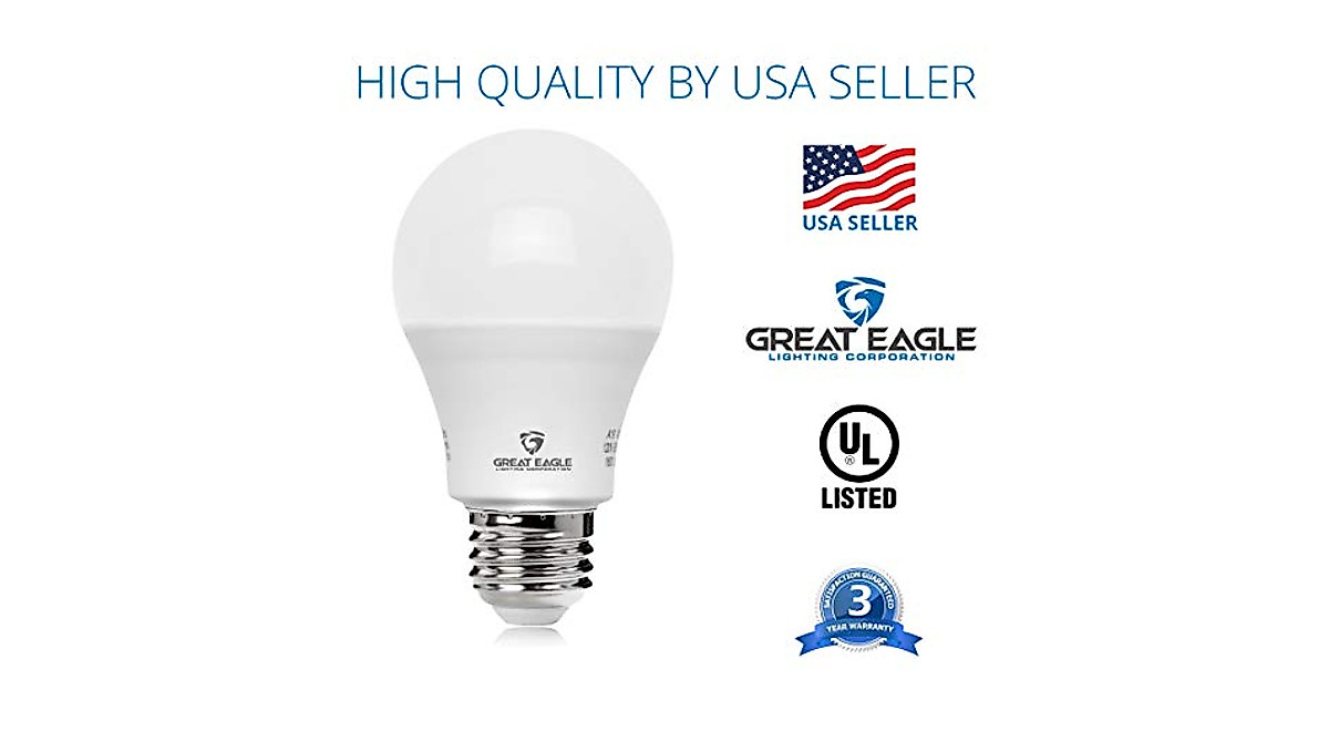 100W LED A19 Bulb – Soft White 3000K Dimmable, Energy Saving