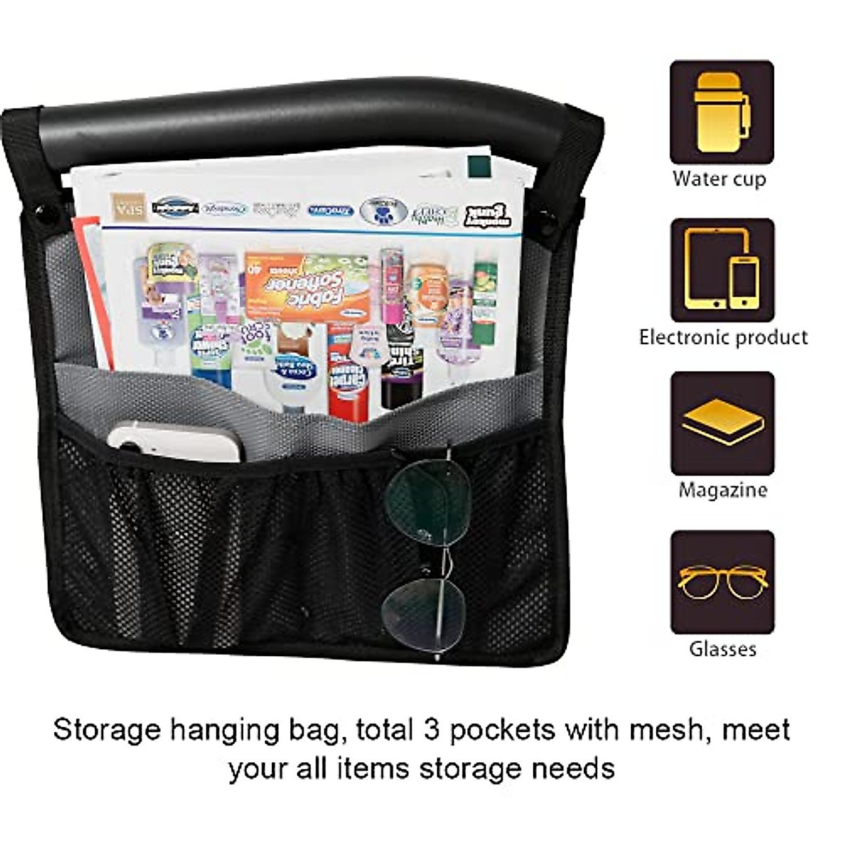 Wostore Rocking Lounger Patio Chaise Sunbathing Chair with Recliner Movable Sleep Bed Included Pillow and Breathable Texteline Farbic-Grey