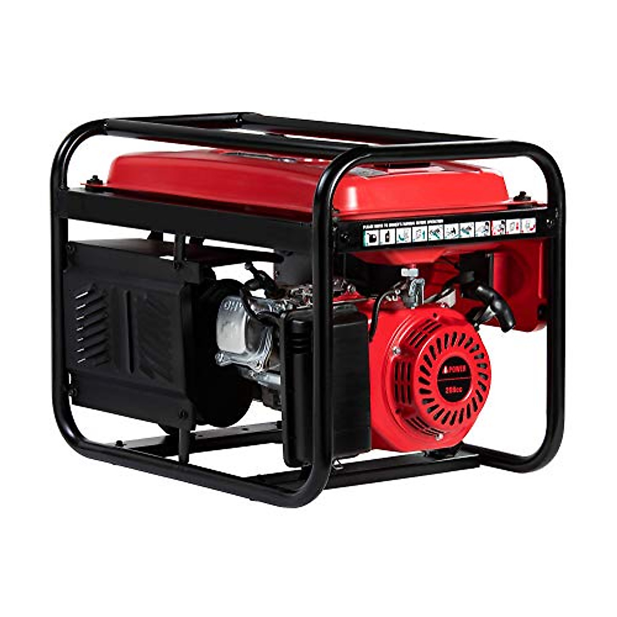 A-iPower AP4000 4,000-Watt Gasoline Powered Manual Start Generator, 4000 Watt, red