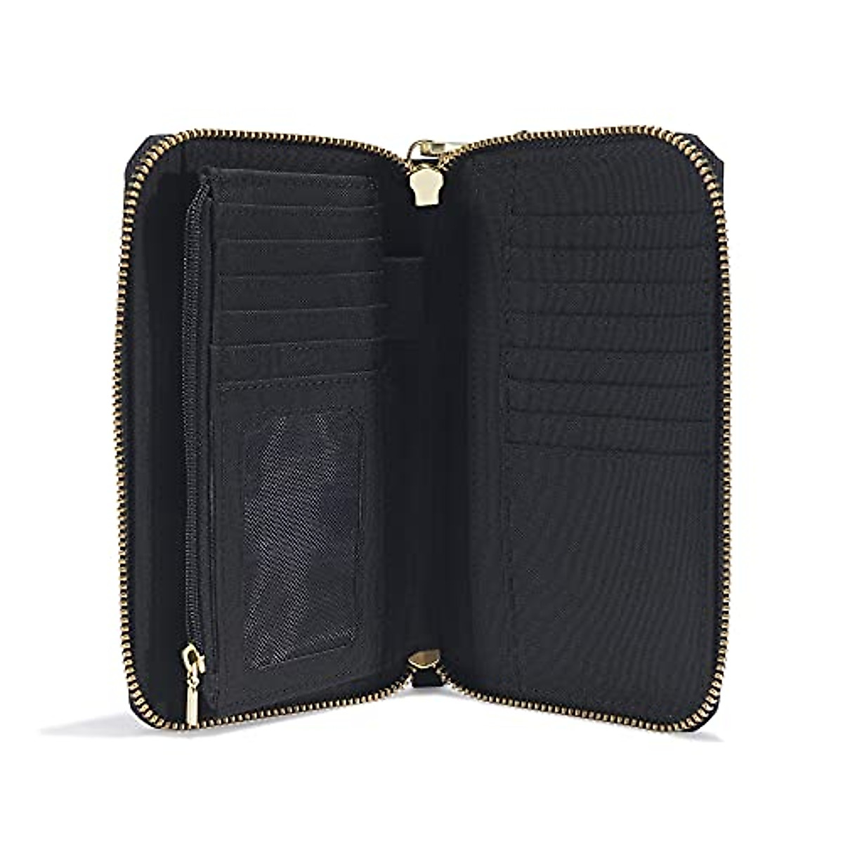 Carhartt Casual Canvas Wallets for Women, Nylon Duck Lay-Flat Clutch (Black), One Size