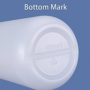 ASEVAT 500ml/16.9 oz Narrow Mouth Round Chemical Container, Plastic Leak Proof HDPE bottle, Lab Reagent Bottles, Water Sample Bottles (2 Pcs)