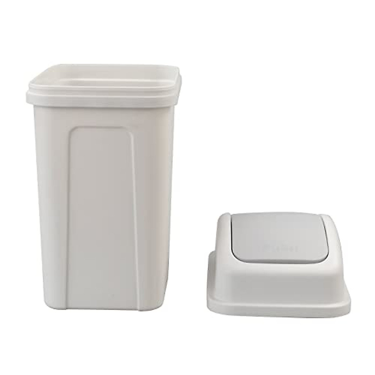 Zopnny 7 L Slim Plastic Trash Can, Swing Lid Garbage Can, 1-Pack, Grey
