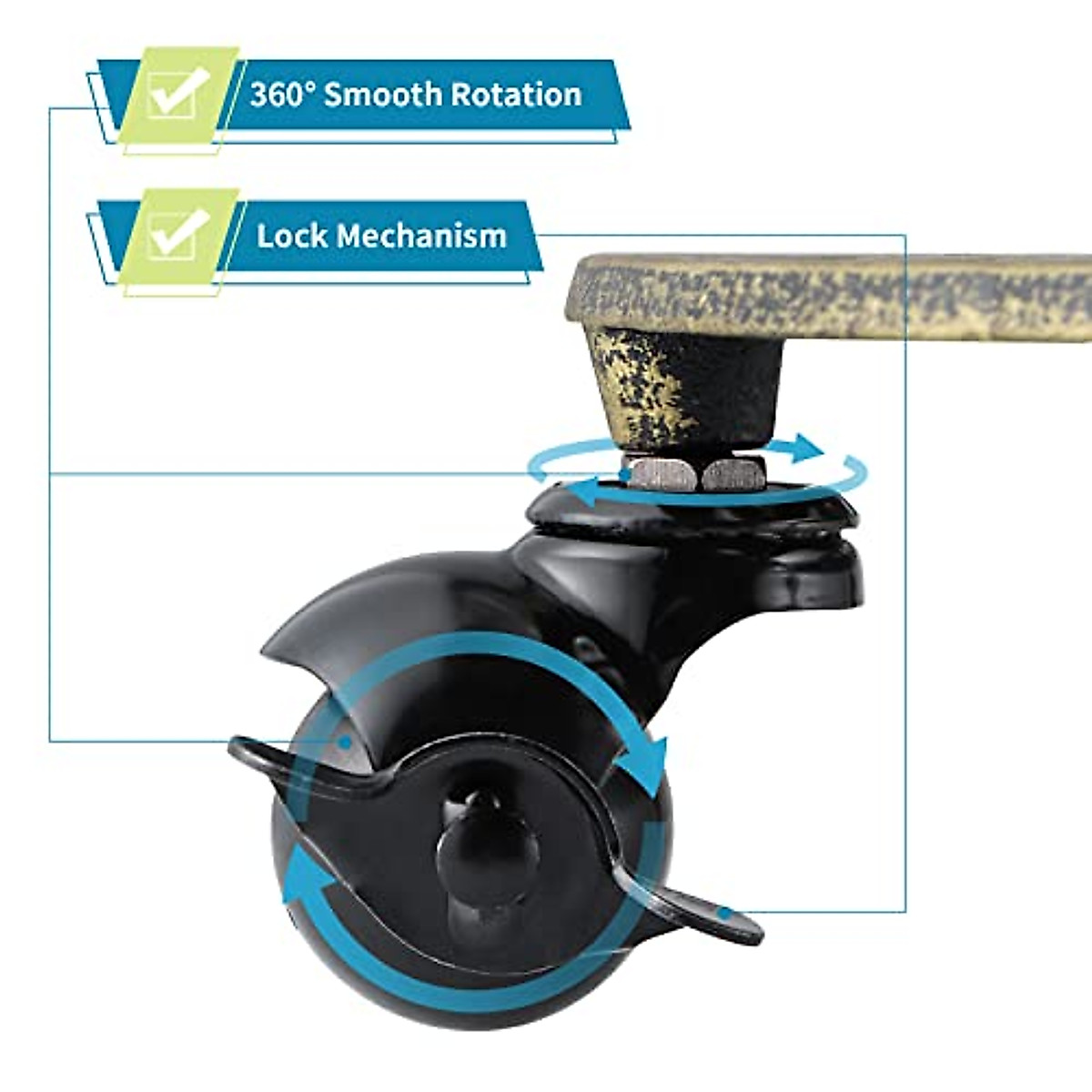 Skelang Cast Iron Plant Caddy 11", Rolling Plant Stand with Locking Wheels, Plant Pot Trolley for Moving and Supporting Heavy Duty Plants, Load Capacity 350 Lbs (Bronze)