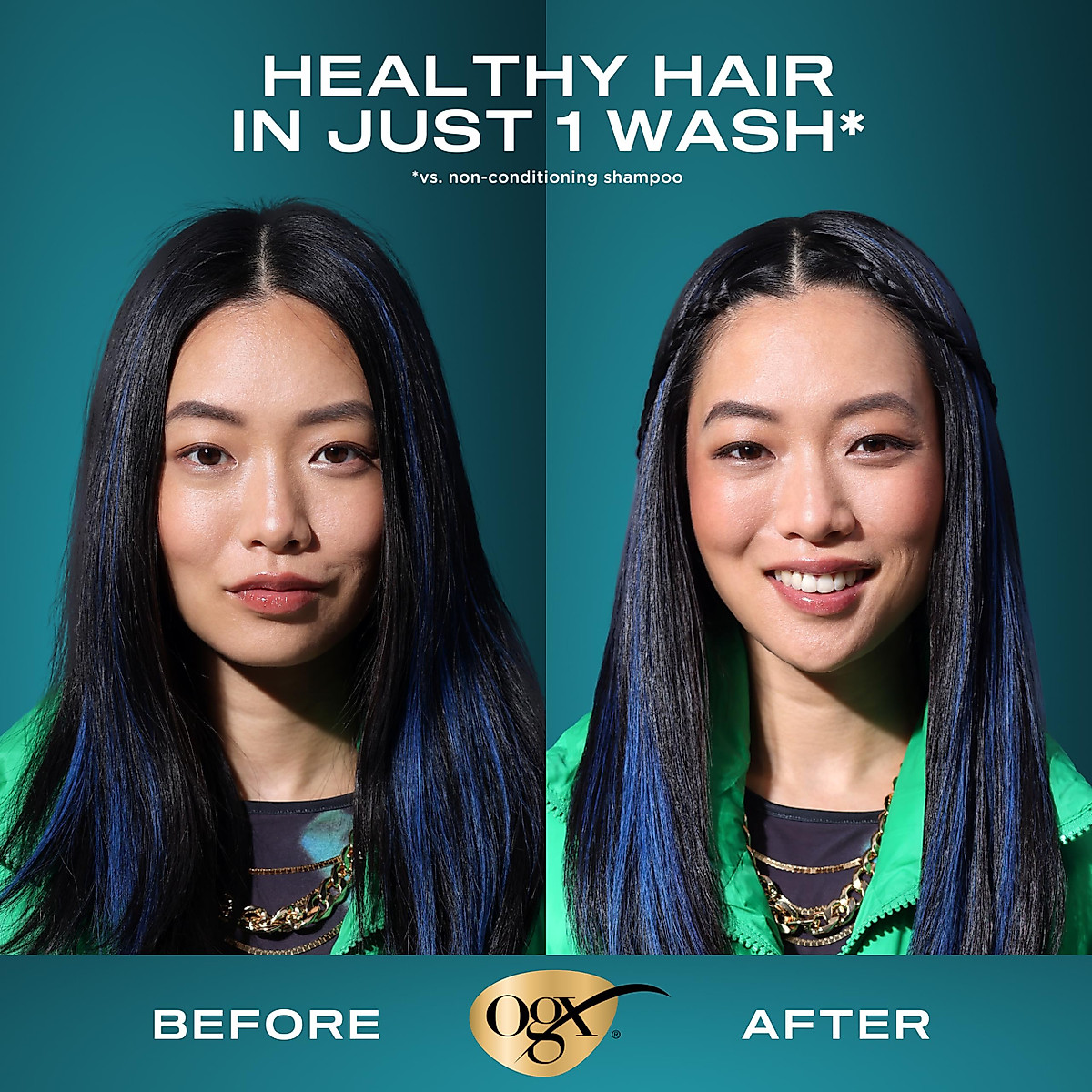 OGX Renewing + Argan Oil of Morocco Conditioner, Damage Repairing Conditioner + Argan Oil to Help Strengthen & Repair Dry, Damaged Hair, Travel Size, TSA-Compliant, 3 fl. oz