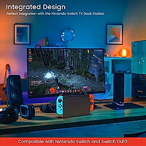 8-in-1 Game Card Reader for Nintendo Switch/Switch OLED Console and Dock, Mutilple Switch Games Reader, Card Storage Holder Accessories (4 Slots for Switching Games + 4 Slots for Storage)