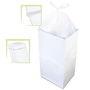 Clean Cubes (Multi-Liner 30 Gallon Trash Cans & Recycle Bins for Sanitary Garbage Disposal. Disposable Containers for Parties, Events, Recycling, and More. 3 Pack (White)