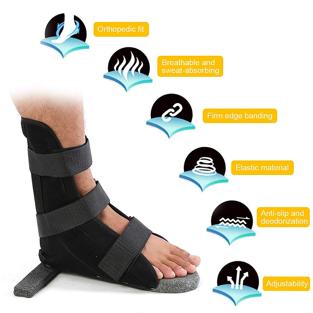 Plantar Fasciitis Night Splint, Drop Foot Support Brace Adjustable Support Brackets to Help Restore Injured Ankles And Correct Foot Eversion (2#) for ankle foot immobilizer ferula nocturna fascitis pl