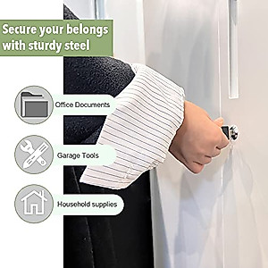 IKIMI Metal Storage Cabinet with Doors and Adjustable Shelves Steel Locking Tall Cabinet Utility Locker Tool Cabinets for Home Office Garage Gym Shop