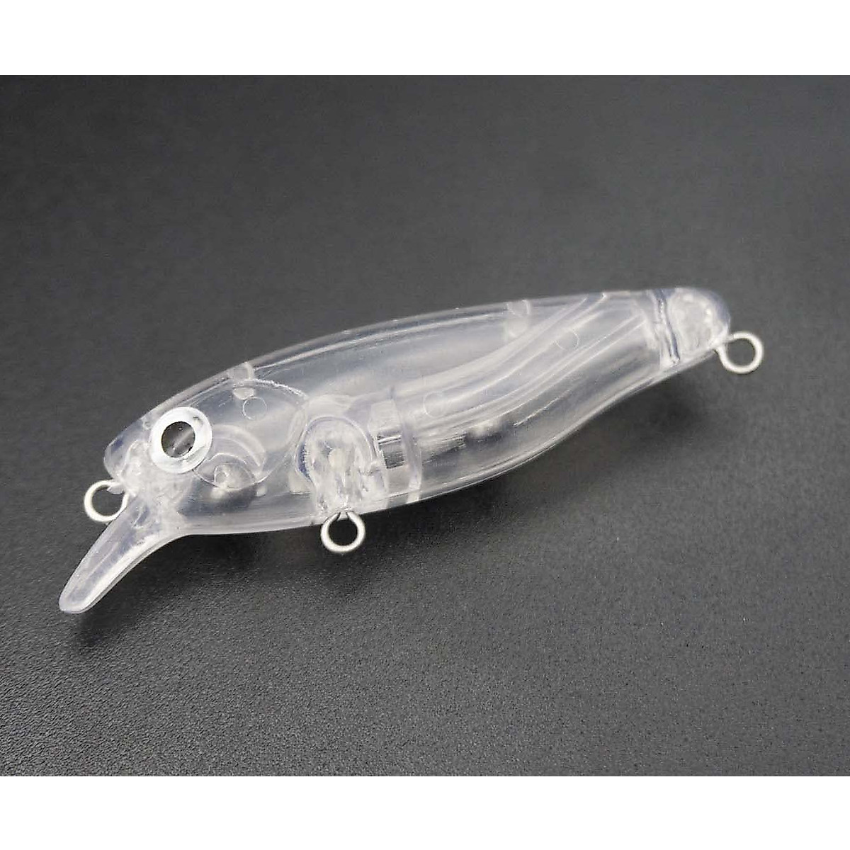 10PCS Unpainted Lure Blanks 6.36g 6.6cm with Free 6mm Eye Crankbait Simulation Blank Body Clear Hard Baits Trout Salmon Minnow Lure Popper Lures Topwater Freshwater 8423