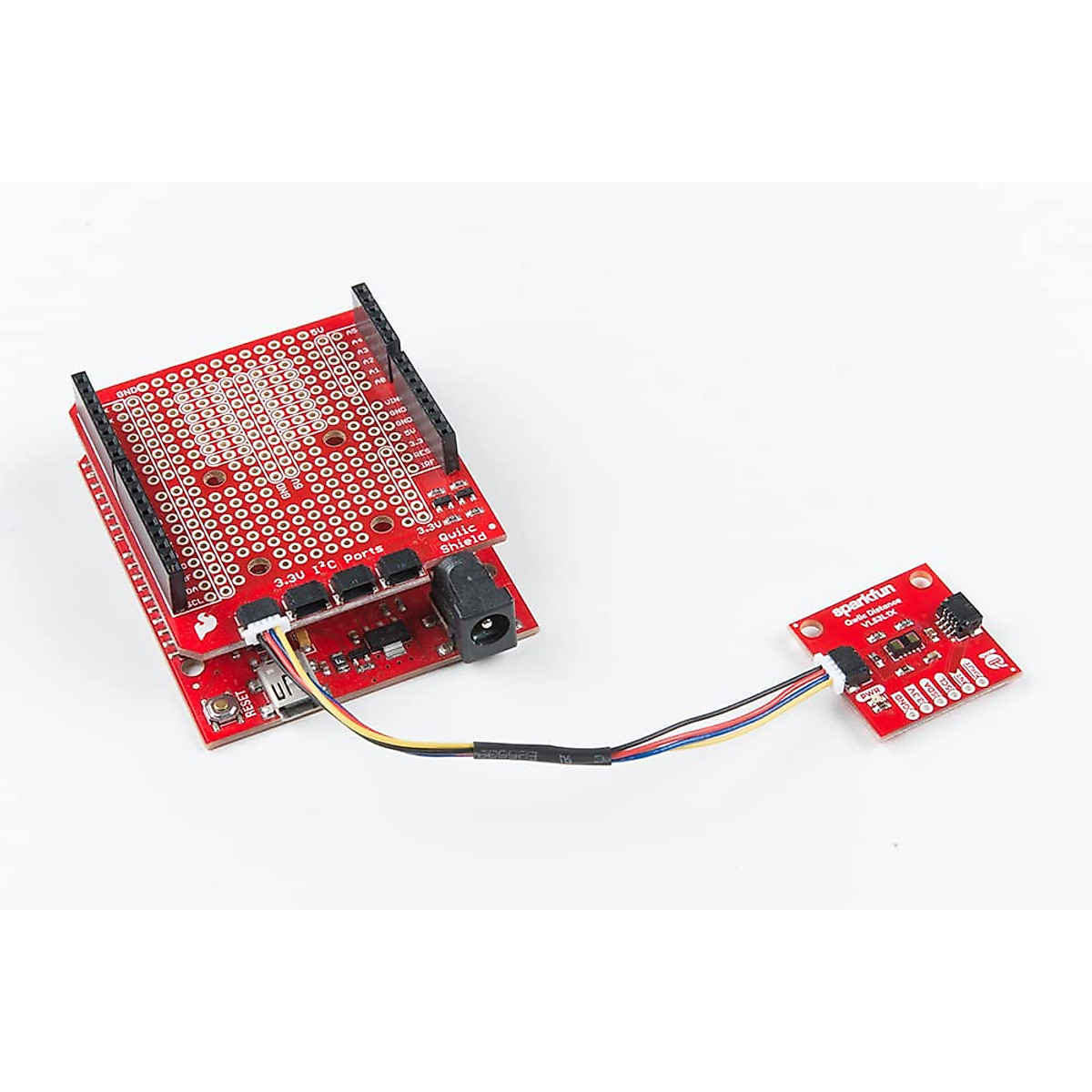 SparkFun Distance Sensor Breakout - 4 Meter, VL53L1X - (Qwiic) - Next Generation ToF Sensor Module - Operating Voltage 2.6V - 3.5V - 1mm Precision - +/-5mm Accuracy - Minimum Read Distance 4cm