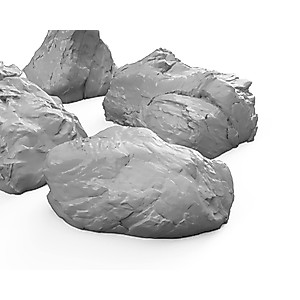 3DEGOS Stone Boulder Rock Set DND Terrain 28mm for Dungeons and Dragons, D&D, Pathfinder, Warhammer 40k, RPG, Miniatures, Age of Sigmar, Tabletop, D and D, Dungeons and Dragons Gifts