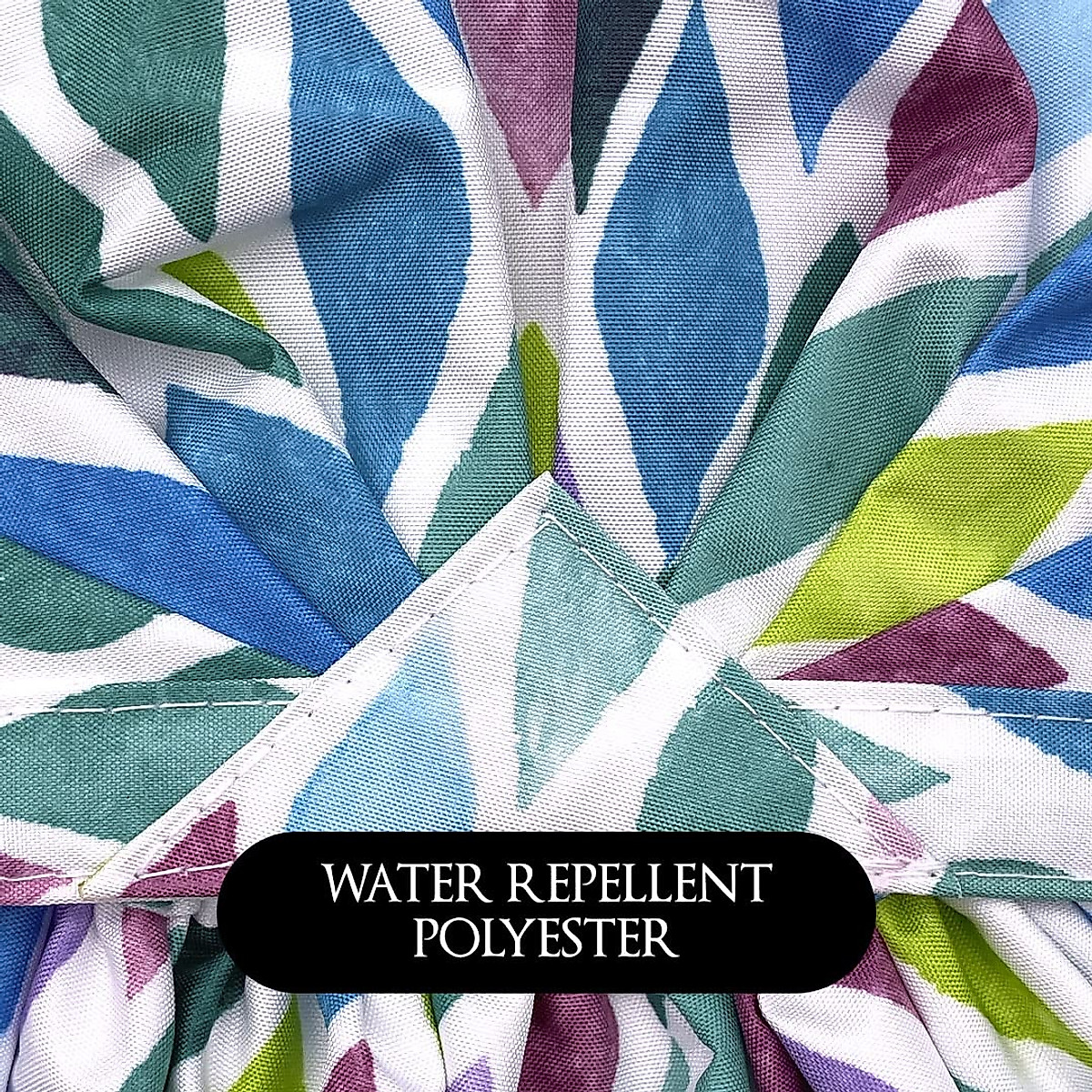 Betty Dain Trendy Turban Comfort Fit Shower Cap, Water Repellent, Sound-reducing Polyester Keeps Hair Protected, Elastic-free Trim Eliminates Imprints With Roomy Design Sleep Cap - Aqua Stones