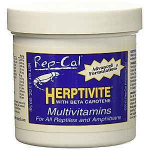 HERPTIVITE Multivitamin for reptiles and amphibians (3.3 oz) Blue Bottle, 1 Pack