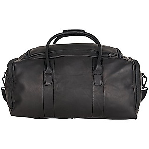 Kenneth Cole REACTION Duff Guy Colombian Leather 20" Single Compartment Top Load Travel Duffel Bag, Black