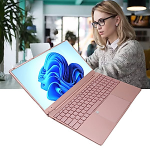 PUSOKEI 15.6in Laptop for Windows 10, Intel N5095CPU 12GB RAM 128G ROM 1080P Portable Laptop, Ultra Thin Laptop with Fingerprint Numeric Keypad, 2K Resolution IPS Screen