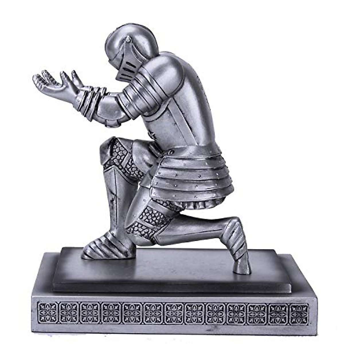 CYXStar Resin Soldier Executive Pen Holder Desk Organizer Cool Pen Stand Home Decor Resin Pencil Holder with a Pen for Men as Gift (Silver)