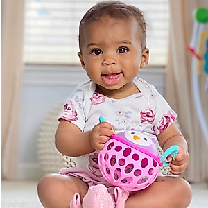 Nuby Interactive Silly Shakers Rattle Teether Toy, Characters Vary - Lion, Owl, Penguin