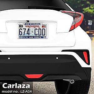 US Air Force Veteran License Plate Frames - Chrome Stainless Steel Car Tag Frame License Plate Holder (2PCS)