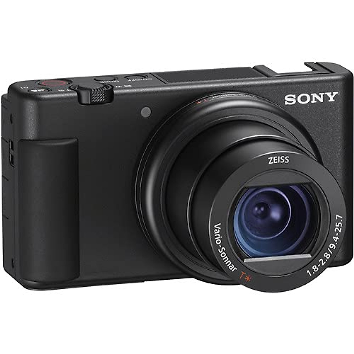 Sony ZV-1 Digital Camera (Black) with Streamer/Vlogging Kit. Includes: SanDisk Extreme 64GB Card, 12” Grispter Tripod, Carrying Case, and More. (Renewed)