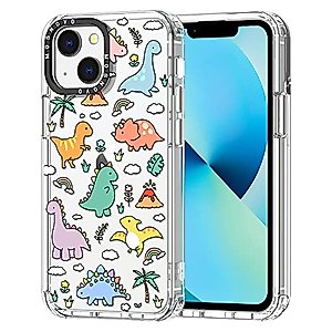 MOSNOVO Compatible with iPhone 13 Case, Cute Dinosaur [ Buffertech Impact ] Shockproof Protective Transparent TPU Bumper Clear Phone Case Cover Designed for iPhone 13 6.1"