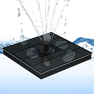 LEDGLE Solar Fountain Pump for Bird Bath, 2W Solar Fountain Pump with 7 Nozzles, Solar Water Fountain with 4 Fixed Rod, Solar Bird Bath Fountains for Outdoors, Pool, Water Feature, Garden, Patio