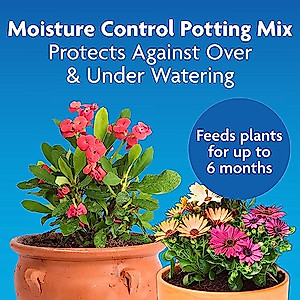 Miracle-Gro Moisture Control Potting Mix, Potting Soil for Container Plants, Protects Against Over and Underwatering, 16 qt.