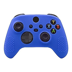 Melocyphia Antislip Soft Silicone Rubber Protective Skin Case Cover for Xbox One S X Controller Replacement (Blue)