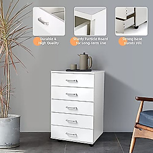 TUSY 5-Drawer Office Storage File Cabinet, Storage Organization for Home, Office, Closet, Bedroom