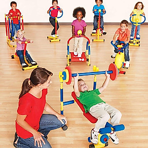 PURBLE Fun and Fitness for Kids, Rowing Machine Mini Small Kids Fitness Equipment Indoor Cardio Training Childrens Toys for 3-8 Boys Girls Birthday Gifts,Double Track