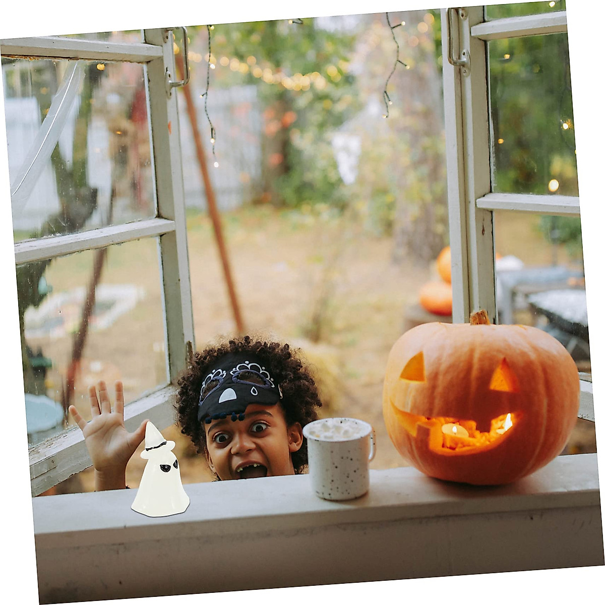 IWOWHERO 10pcs Luminous Ornaments Tabletop Decor Mini Figurine Mini Resin Figurines Ornaments for Crafts Miniature Halloween Figurines Halloween Gag Toys Resin Pumpkin Decor Party Supplies