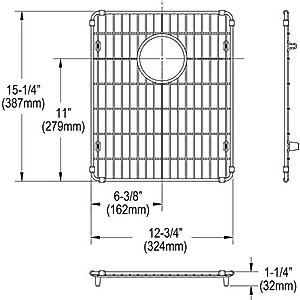 Elkay EBG1315 Stainless Steel Bottom Grid