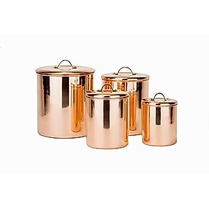 Old Dutch 4 Piece Copper Canister Set