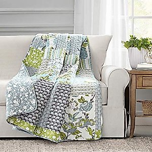 Lush Decor, Blue Roesser Throw Blanket, 50" x 60"
