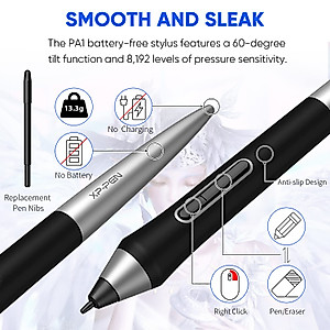 XPPen Deco Pro MW Bluetooth Drawing Tablets 11 Inches Wireless Drawing Tablets 8 Customizable ExpressKeys Art Tablet with 2 Dial Wheels Pen Tablet for Drawing, Painting and Remote Learning